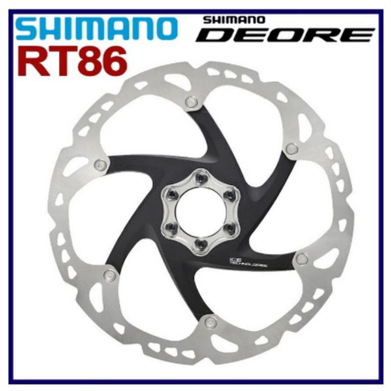 SHIMANO DEORE XT RT86 Ice Tech 6 Bolt Disc Rotor - 160mm MTB Bike Parts ...