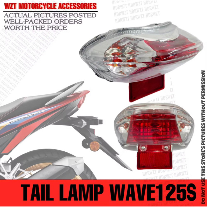 WZT HONDA WAVE 125 S TAIL LIGHT / TAIL LAMP SET MOTORCYCLE JAPAN ...