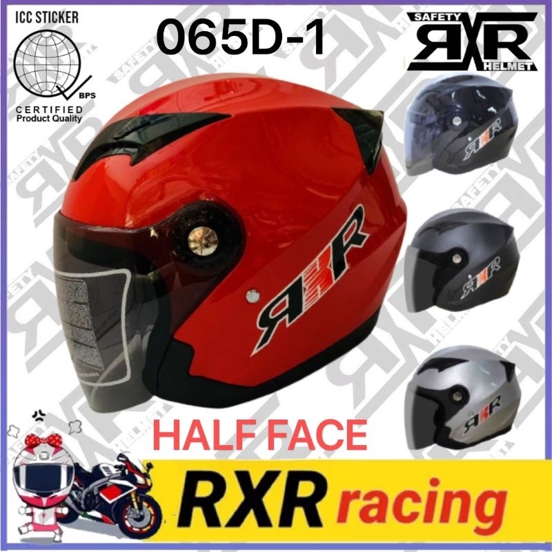 RXR Half Face 065D-1 For Motorcycle With ICC (BPS) LARGE ONLY | Shopee Philippines