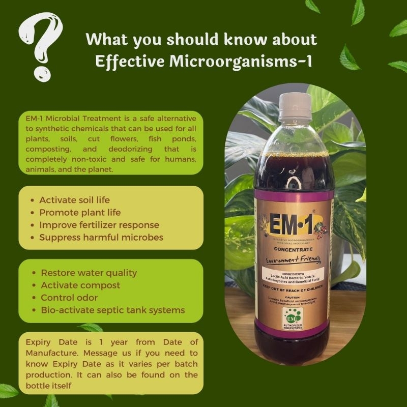 Effective Microorganisms Agri Em•1 Concentrate 300 ml / 500ml / 1Liter ...
