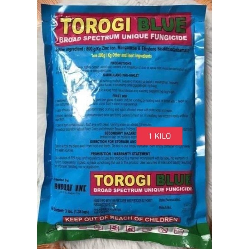 Torogi blue 3 Lbs or 1.3 kilo broad spectrum unique FUNGICIDE | Shopee ...