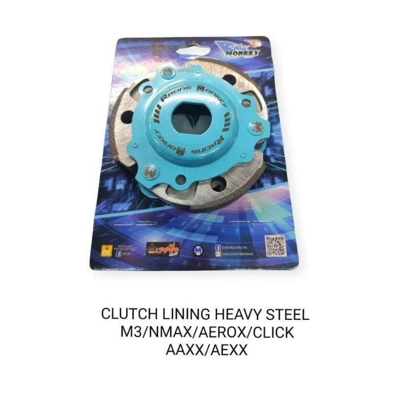 CLUTCH LINING ASSY HEAVY STEEL M3 CLICK NMAX AEROX Sporty | Shopee ...