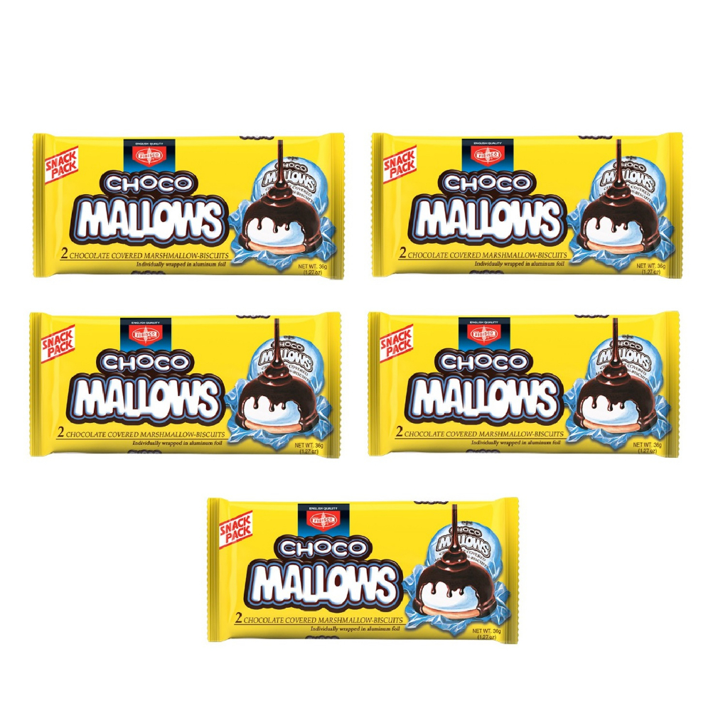 Bundle of 5 Fibisco Choco Mallows 2's | Shopee Philippines