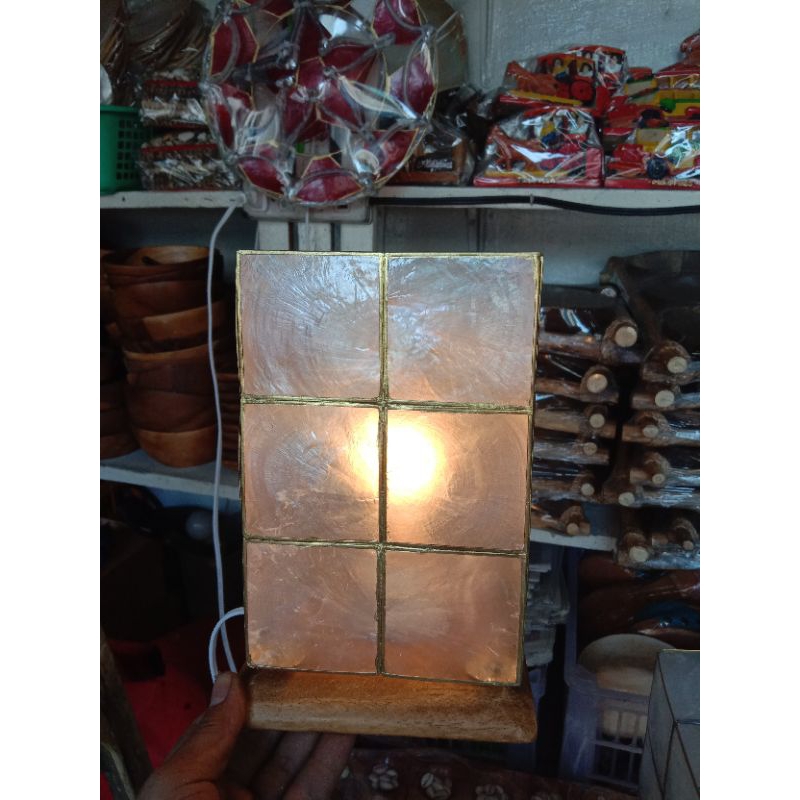 Capiz table lamp with complete wiring | Shopee Philippines