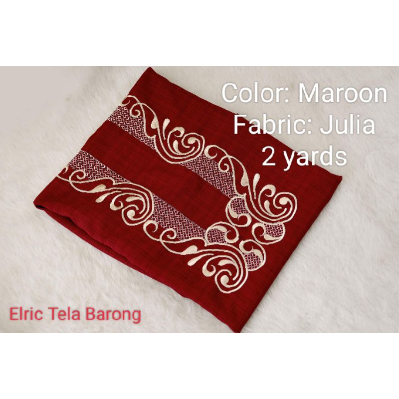 Tela Barong with Burda Julia Maroon 2yards | Shopee Philippines