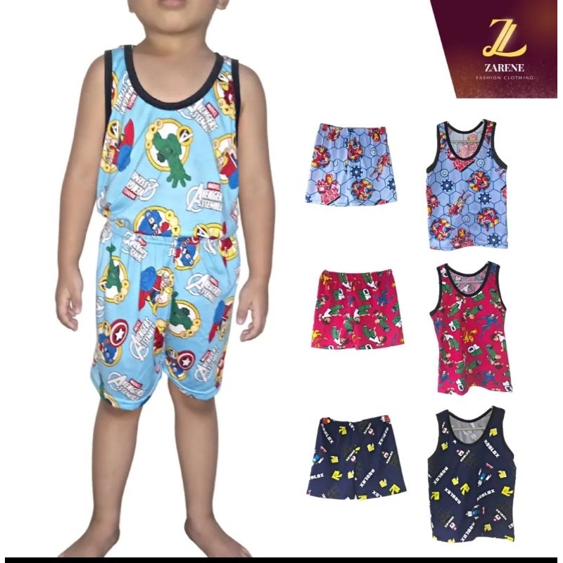 zarene's terno short sando kids summer outfit | Shopee Philippines