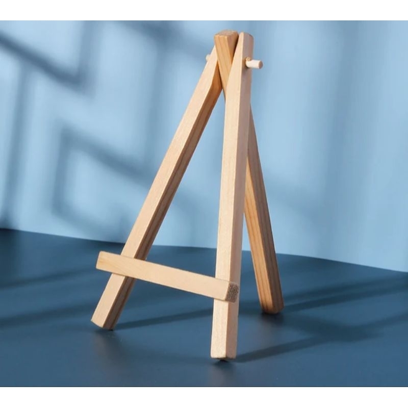 Mini Wooden Easel Stand 15x8cm Adjustable Display Mobile Acrylic Glass ...