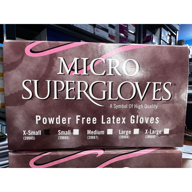 Micro Supergloves Latex Examination Gloves Powder Free 100s | Shopee ...
