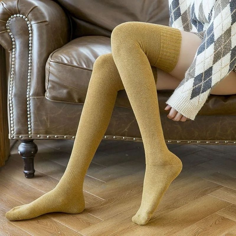 Winter Over Knee Socks Women Autumn Winter High Tube Stockings Thicken ...