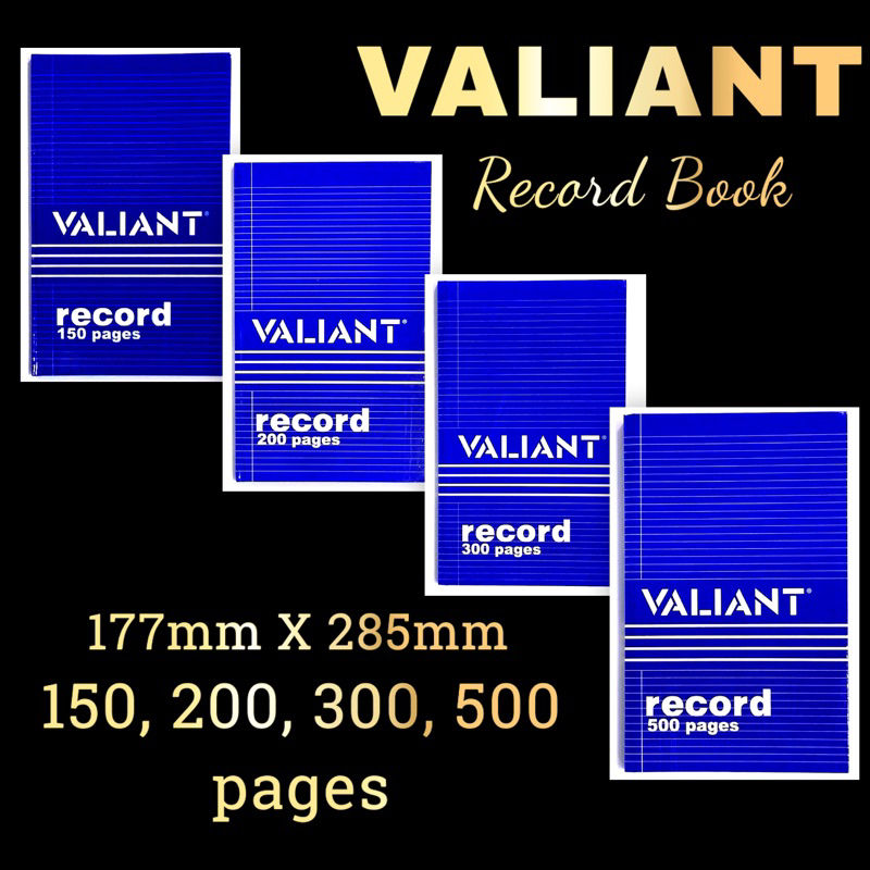 Valiant Record Book Hard Bound 150, 200, 300, 500 pages 177mm X 285mm ...