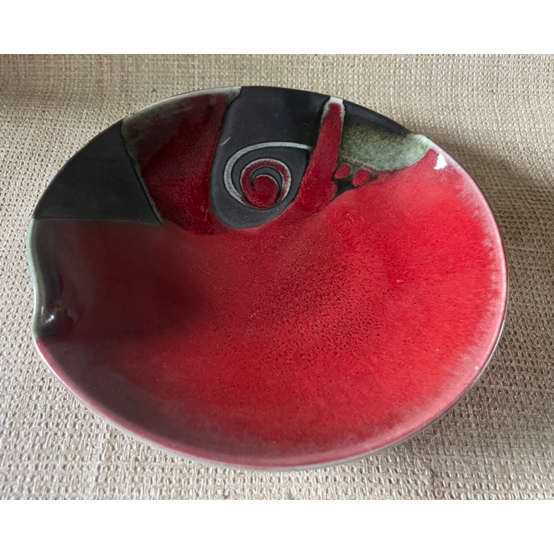 One Tree Hill Pottery Australia Artistic Red Bowl Plate | Shopee ...