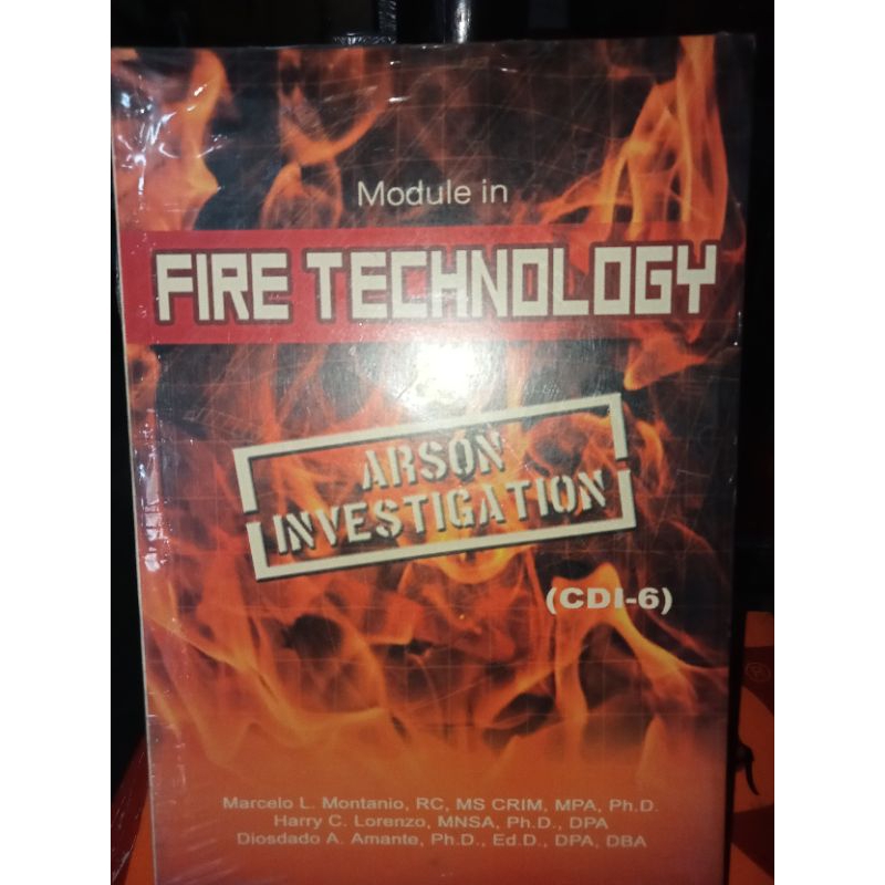 Module in Fire Technology Arson Investigation CDI-6 Marcelo Montanio | Shopee Philippines