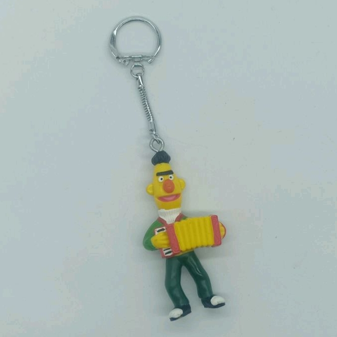 Sesame Street Bert Playing Accordion Keychain 1982 PVC Preloved ...