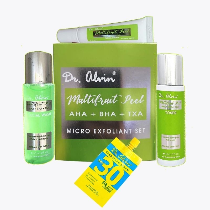 Dr.Alvin Multi fruit Set Glass Skin Micro Peel | Shopee Philippines