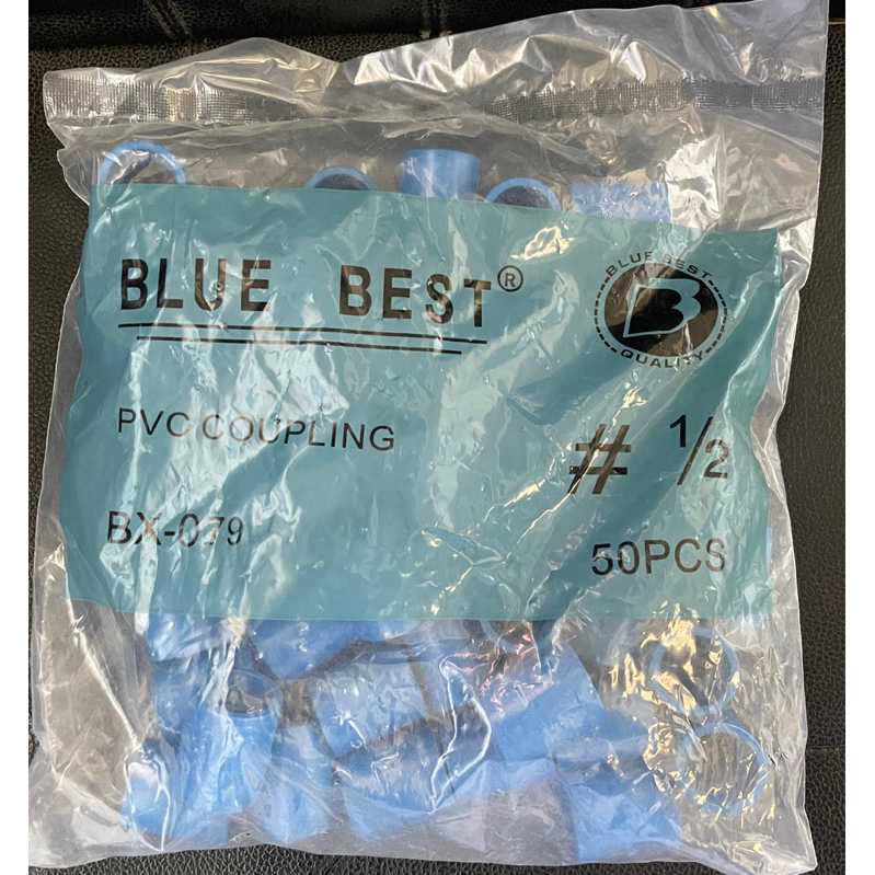 Pvc blue fittings coupling 1/2” (50pcs per bag) | Shopee Philippines