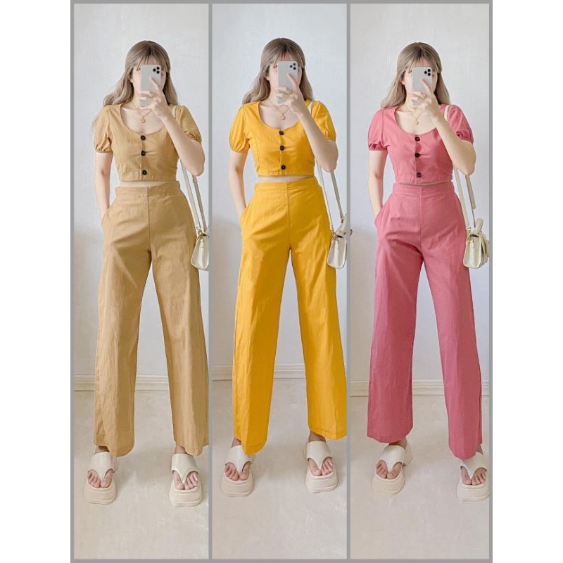 CAITLYN COORDS LINEN FABRIC | Shopee Philippines