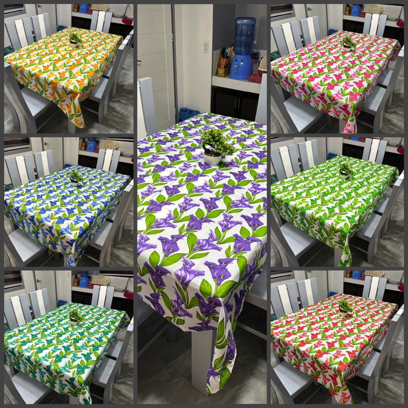 Tulip Design Table Cloth Geena Fabric 4 Seater 6 Seater 8 Seater ...