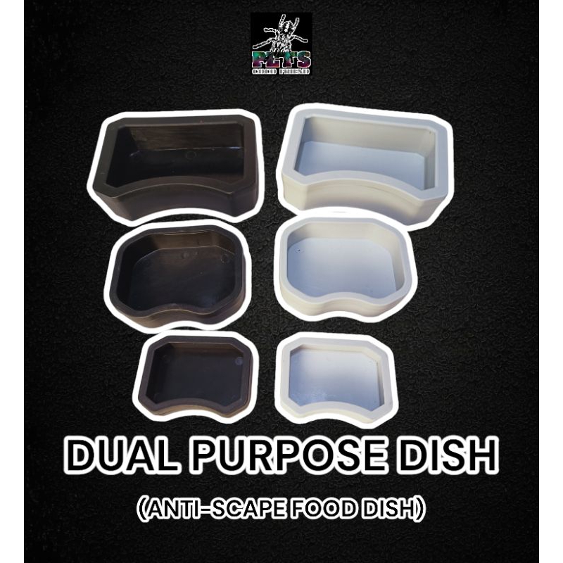 DUAL PURPOSE FOOD DISH/ WATER DISH/ ANTI-SCAPE DISH | Shopee Philippines