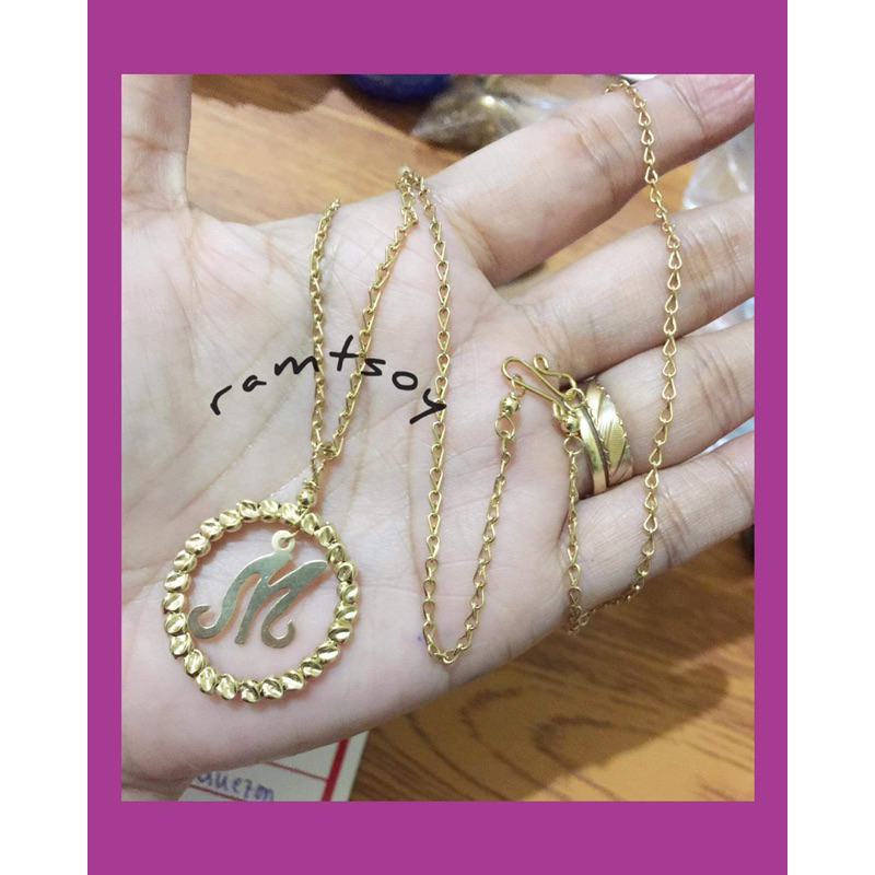 US 10K GOLD FILLED NECKLACE (CHAT NYO AKO ANU LETTER GUSTO MO KUNIN ...