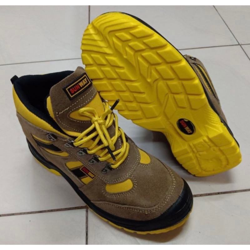 Sunway Men Extra Heavy Duty Safety Shoes(High Cut) Steel toe anti-slip ...