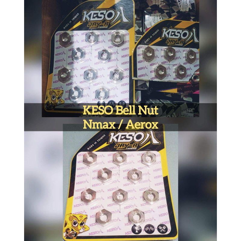 KESO BELL NUT for Yamaha NMAX155/AEROX155 Stainless made by boss Jayr ...