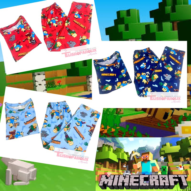 MINECRAFT & ROBLOX FAMILY PAJAMA TERNO SETS - PREMIUM MALL QUALITY ...