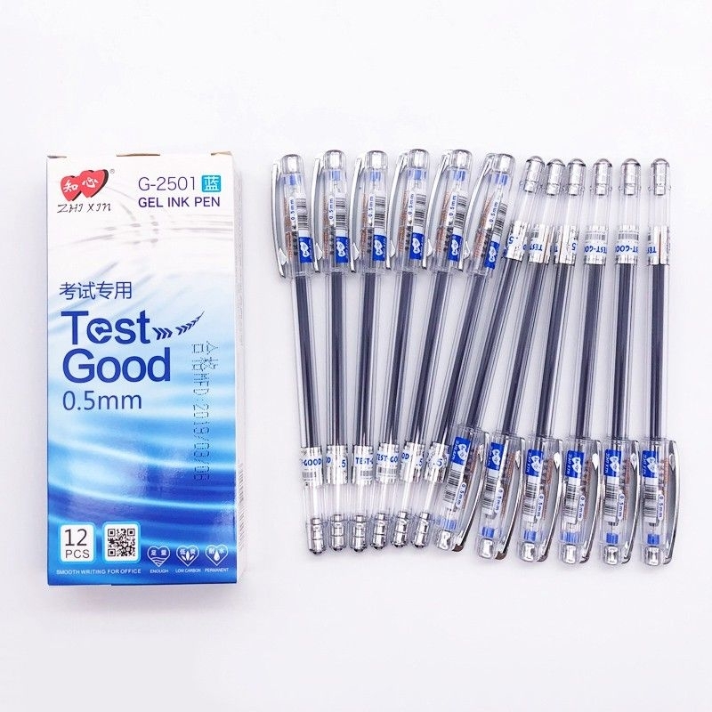 12pcs Test Good G-2501 Gel Ink Pen 0.5mm School And Office Supplies Gel ...