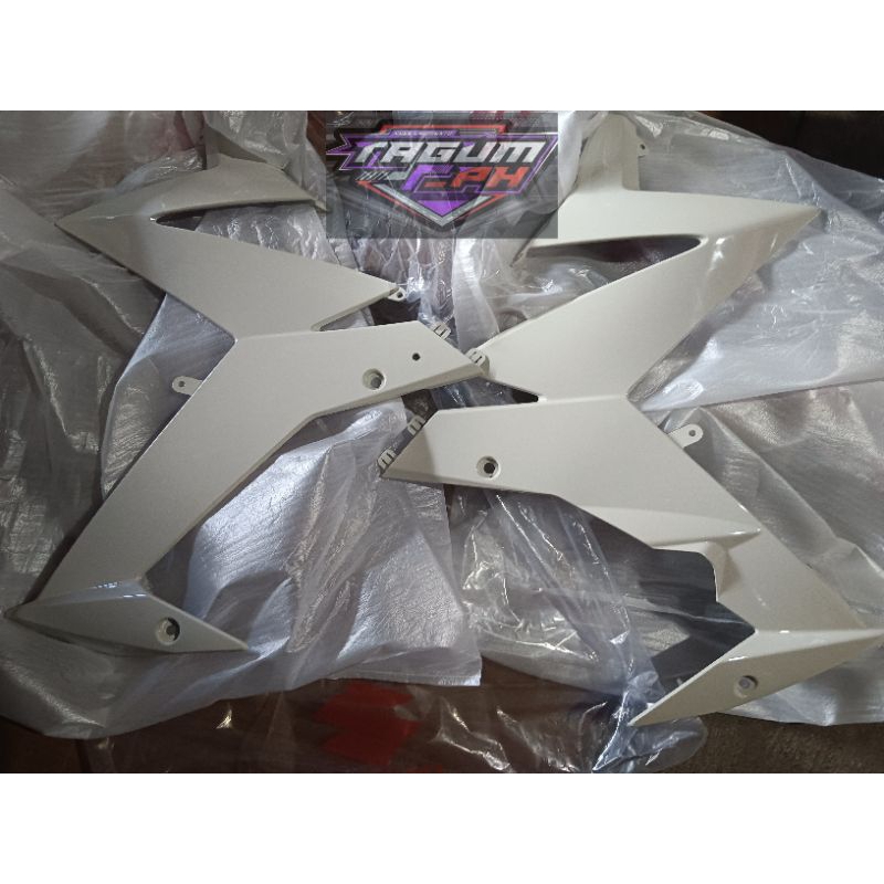 raider 150 fi legshield ivory white sold as pair/pares (SGP). | Shopee ...