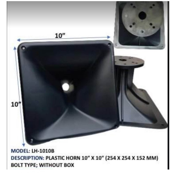 10"X10" inches Horn Plastic bolt Type for Tweeter Driver Unit | Shopee ...
