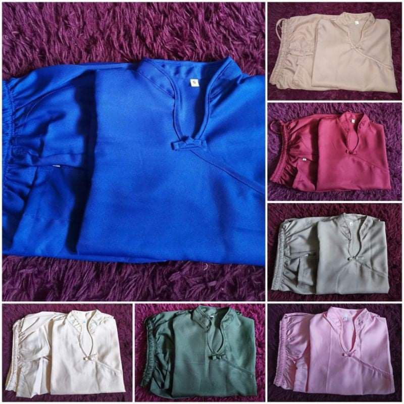 Scrubsuit Chinese Collar Plain (Pitch Twill) | Shopee Philippines