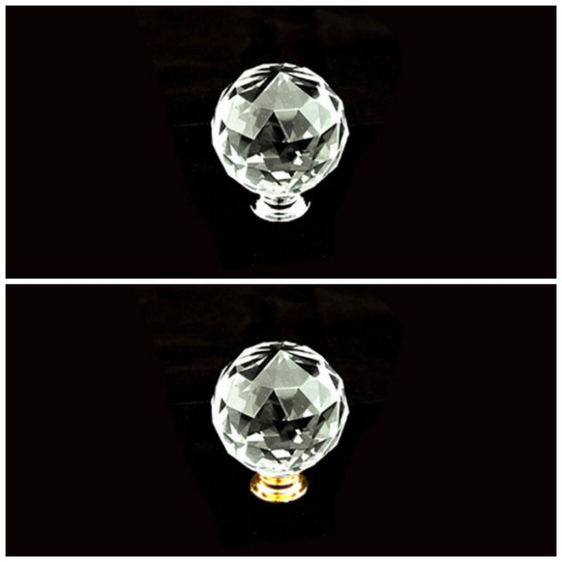 Crystal knob transparent crystal 1pc clear crystal glass ball cupboard ...