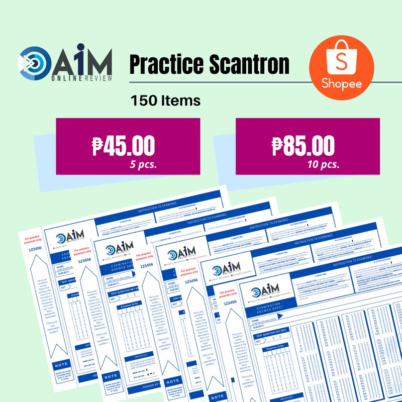 Practice Scantron for LET | Shopee Philippines