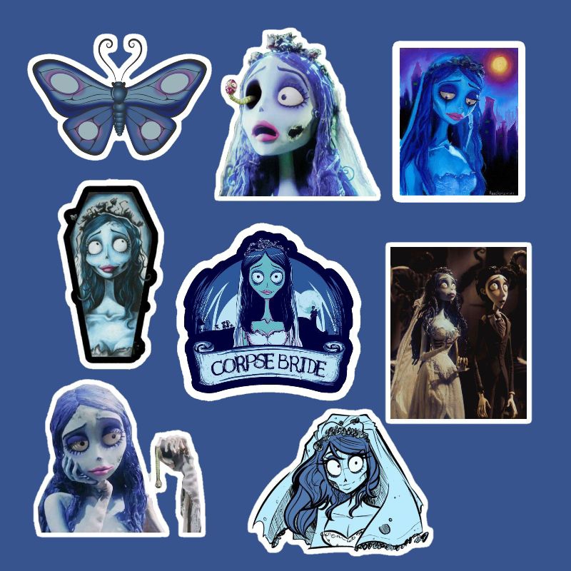 Corpse Bride Stickers | Vinyl Matte Laminated Waterproof and ...