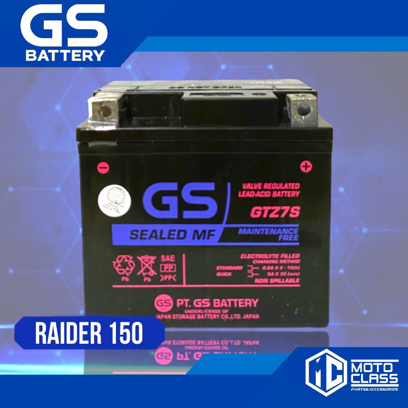 GS BATTERY GTZ7S Raider 150 / raider 150 fi / pcx | Shopee Philippines