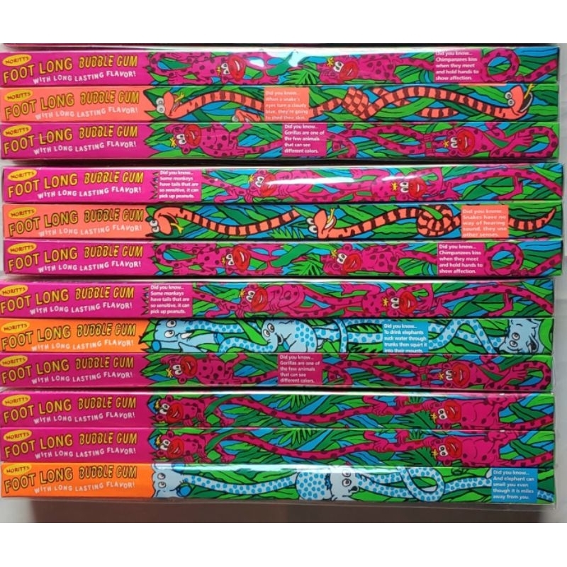 12 Pieces FootLong BubbleGum/Paninda | Shopee Philippines