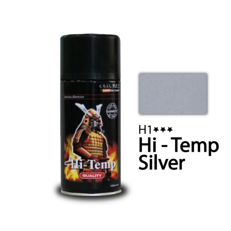 SAMURAI SPRAY PAINT HI TEMP SILVER H1*** (HI TEMPERATURE 600°C HEAT ...