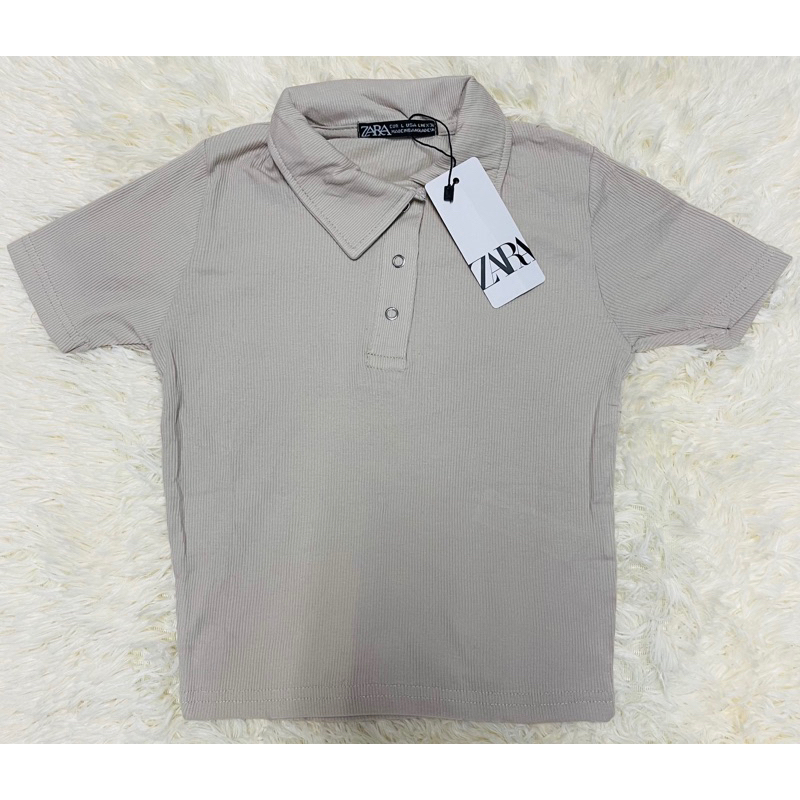 Snap button polo crop-top | Shopee Philippines