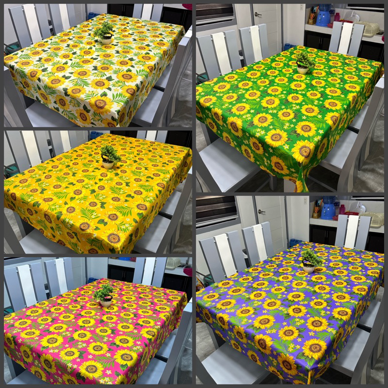 Sunflower Design Summer Table Cloth Geena Fabric 4 Seater 6 Seater 8 ...