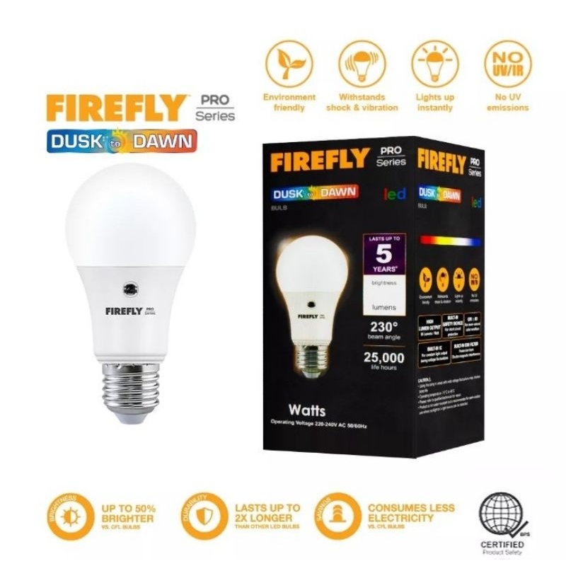 FIREFLY Pro Series Motion Sensor LED Bulb Daylight or Warm white ...