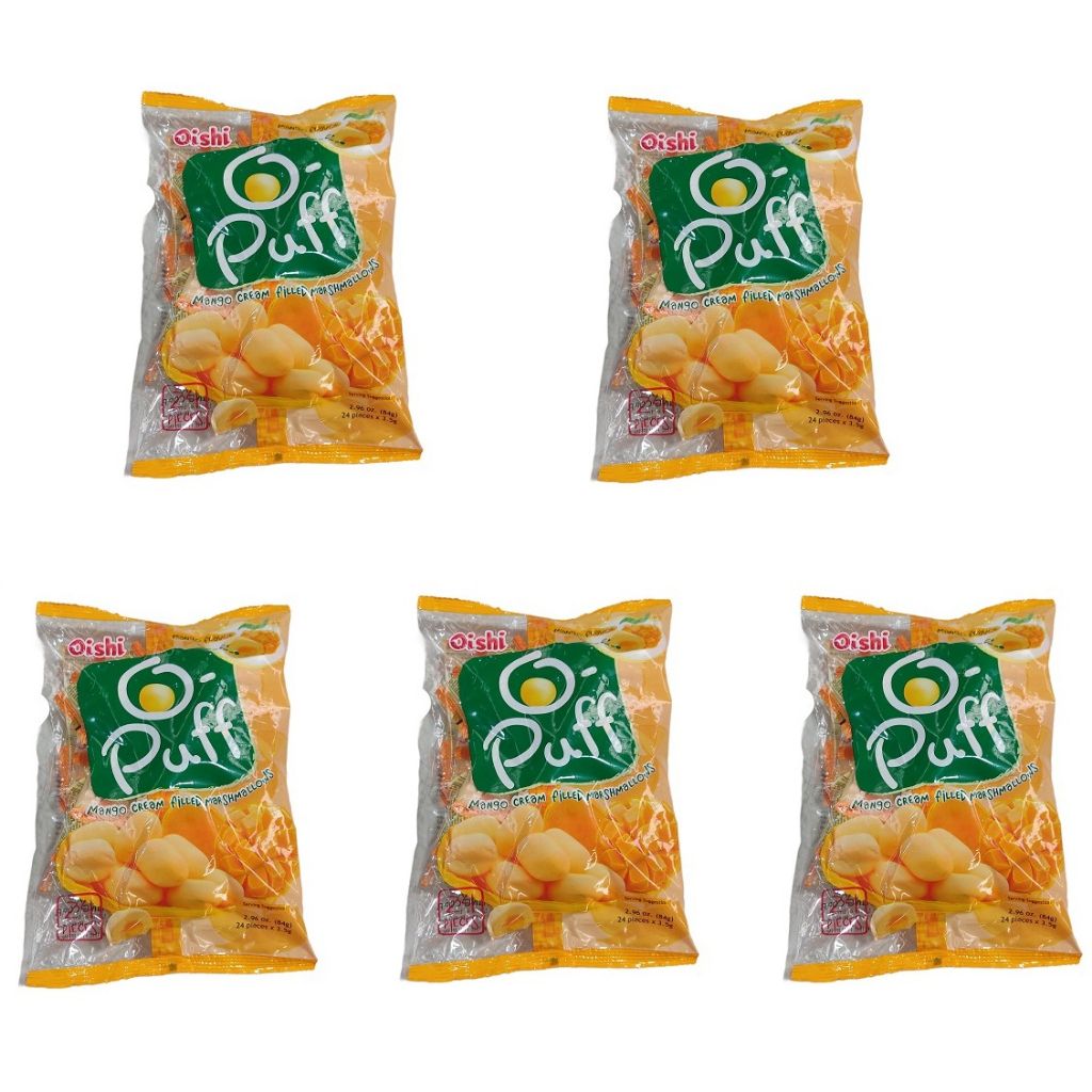 Bundle of 5 Oishi O-puff Mango Cream 84g | Shopee Philippines