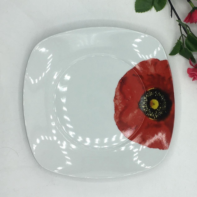 Stokes Poppy Tri-Corner Edge Semi-Floral Dinnerware Plate | Shopee ...
