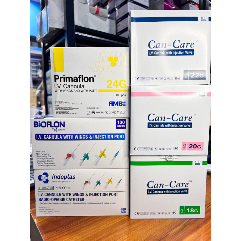 [ BOX ] I.V. Cannula / Catheter INDOPLAS, BIOFLON, CANCARE SOLD PER BOX ...