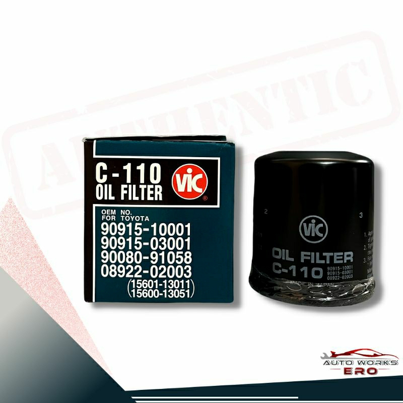 Vic Oil Filter C-110 for Toyota Vios, Wigo, Avanza, Corolla, Altis ...