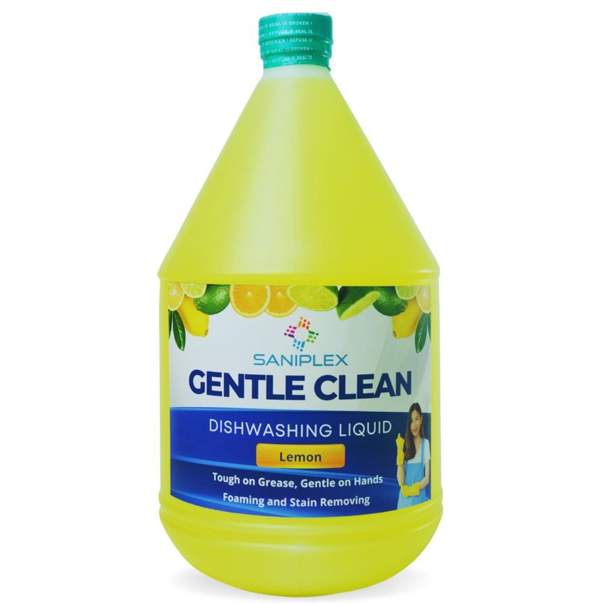 Saniplex Dishwashing Liquid Soap 1 Gallon with Fresh Lemon Scent and ...