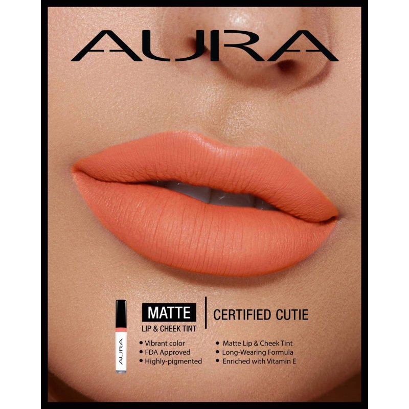 CORAL SERIES MATTE LIP AND CHEECK TINT AURA COSMETICS ( ON HAND) | Shopee Philippines