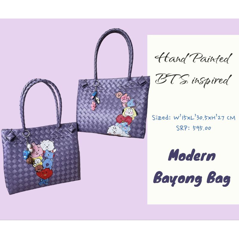 B T S handpainted modern bayong bag | Shopee Philippines