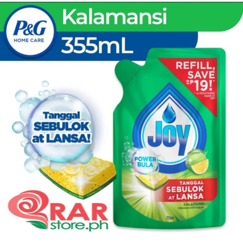 Joy Kalamansi Dishwashing Liquid Refill 355 mL | Shopee Philippines