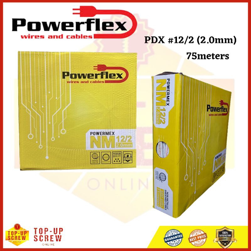 POWERFLEX PDX WIRE #12/2 (2.0mm) | Sold per box (75meters) | Shopee ...