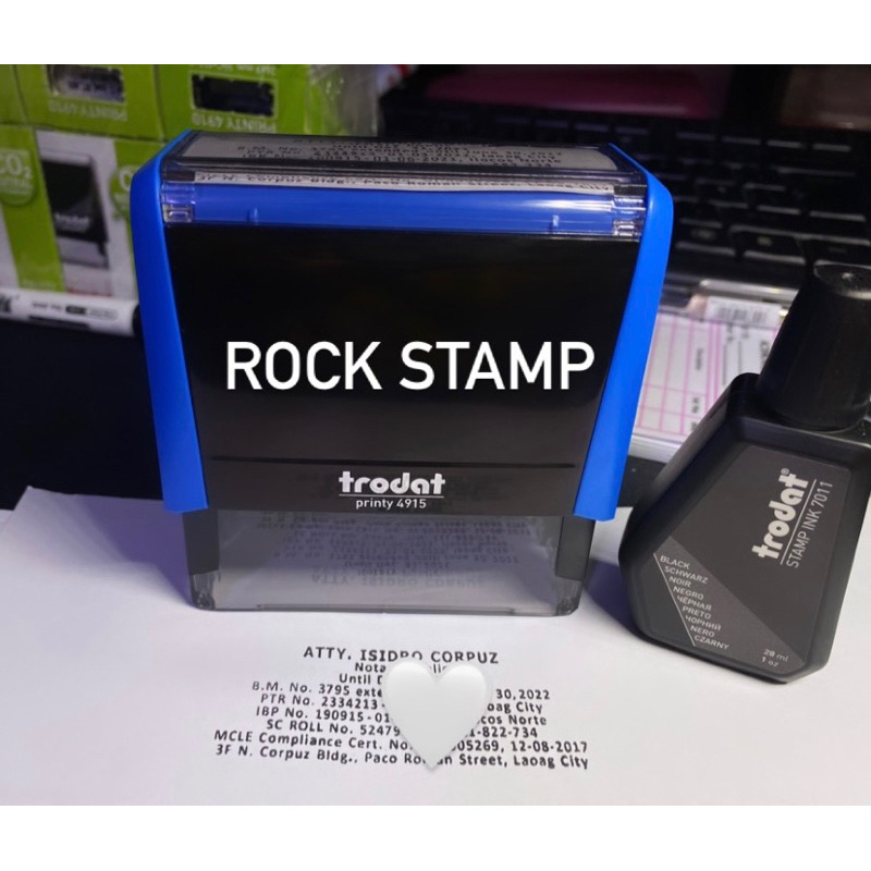 TRODAT 4915 PERSONALIZED SELF INKING STAMP | Shopee Philippines
