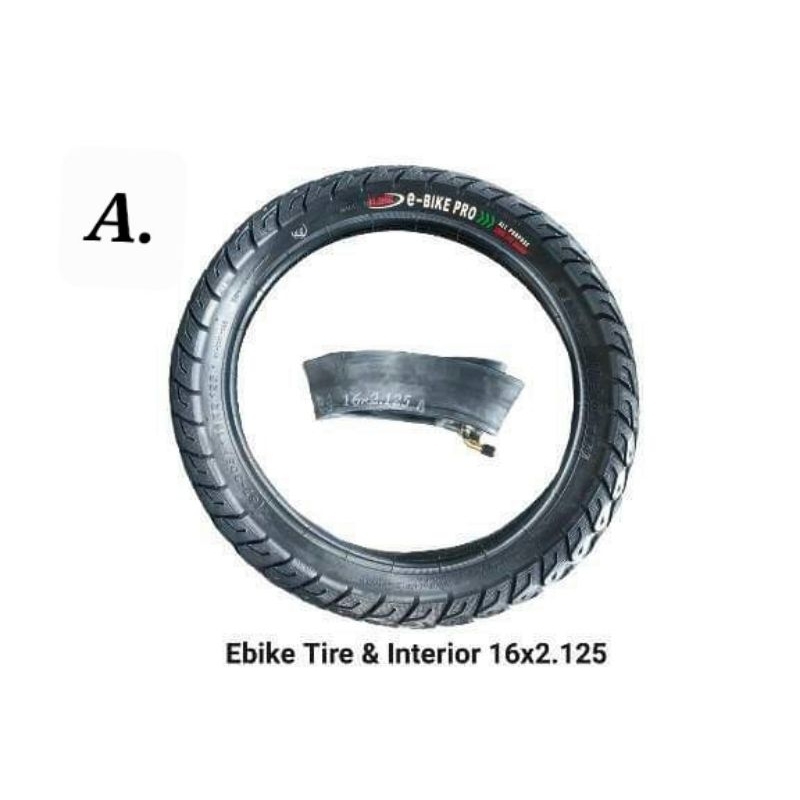 Ebike Tire and Interior 16x2.125 applicable for Romai Phoenix,Racal ...
